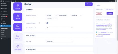 HOW TO DISPLAY LEARNPRESS COURSE ENROLLMENT ALERT USING NOTIFICATIONX NotificationX