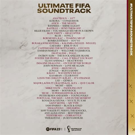 Le Migliori Canzoni Di FIFA Di Sempre La Ultimate FIFA Soun