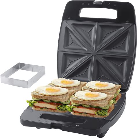 Finemade Breakfast Sandwich Maker Press Grill Electric Sandwich