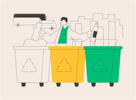 Premium Vector Garbage Collection And Sorting Abstract Concept Vector