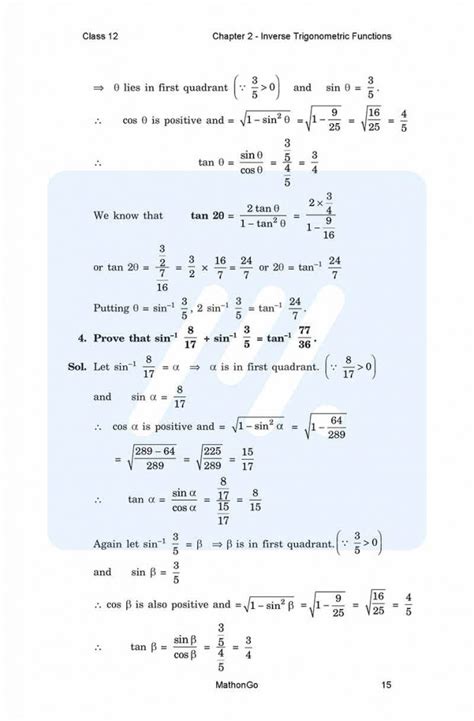 Ncert Solutions For Class 12 Maths Chapter 2 Inverse Trigonometric