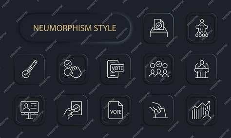 Premium Vector Polling Station Set Icon Pen Tick Vote Referendum