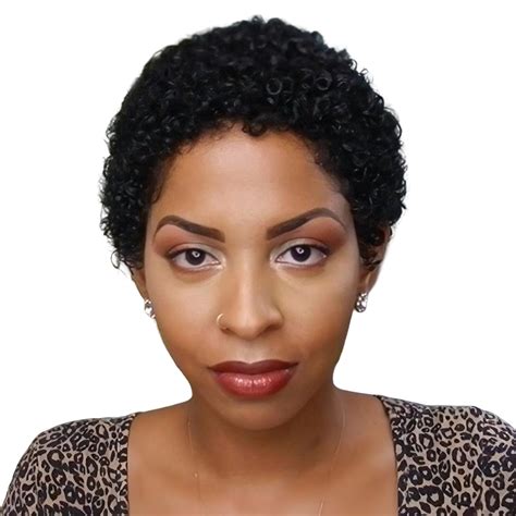 Vsp Short Pixie Cut Wig Afro Curl Pixie Wig Non Lace Wig Kinky Curly