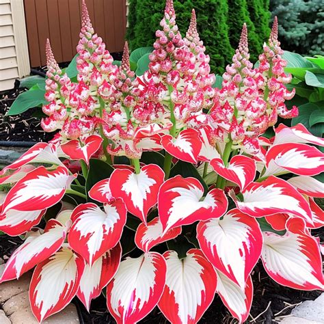 150 Seeds Rare Hosta Seeds Red Edged White Leaf Easy Grow Etsy