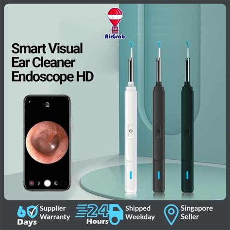 Smart Visual Ear Cleaner Camera Otoscope Hd 390 Mah Silicone Tips Ear