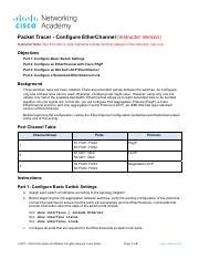 Configure EtherChannel With PAgP And LACP In Packet Tracer Course Hero