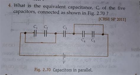 What Is The Equivalent Capacitance C Of The Five Capacitors Connected