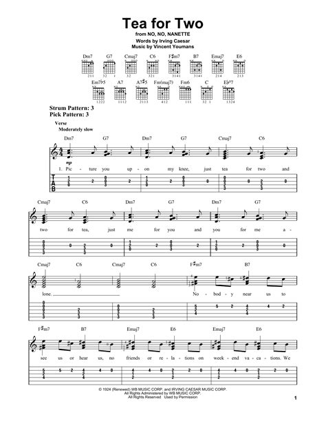 Irving Caesar Tea For Two Sheet Music