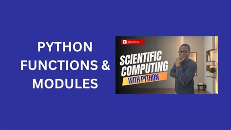 7 Python Functions And Modules Youtube