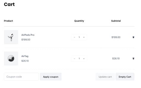 simple empty cart wordpress plugin