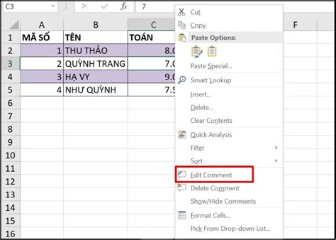 Ghi Chú Trong Excel Và Cách Tạo Khung Ghi Chú Trong Excel