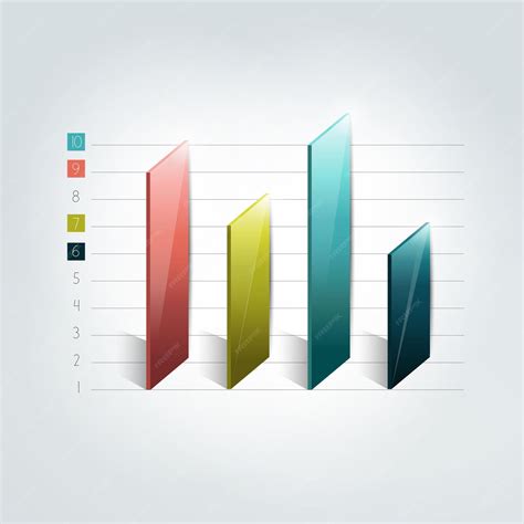 Premium Vector 3d Chart Graph Bar Infographic Element