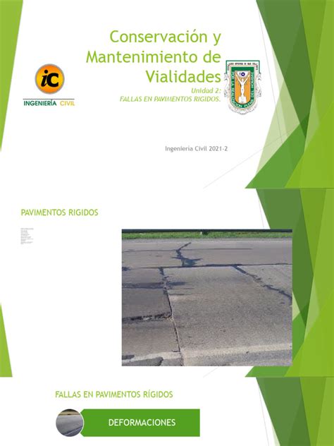 Unidad 22 Fallas En Los Pavimentos Pdf Hormigón Ingeniero Civil