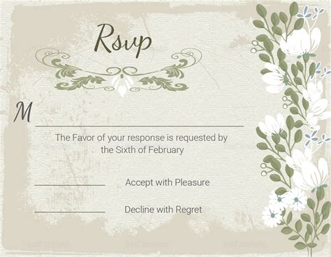 Wedding Rsvp Card Templates