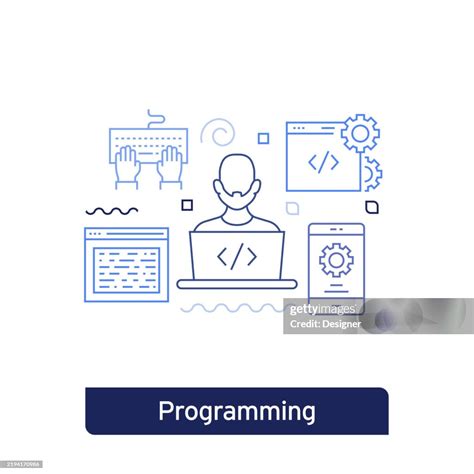 Programming Concept Vector Illustration Editable Stroke Vector Design High Res Vector Graphic