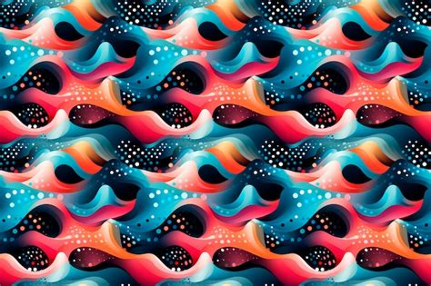 Premium Photo Seamless Pattern Of Geometric Colorful Abstract Shapes