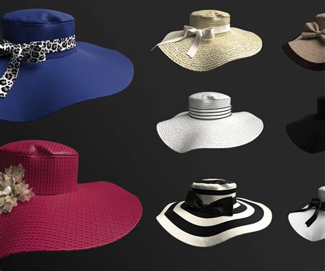 Artstation 8 Different Hats In Marvelous Designer Game Assets