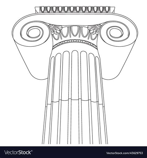 Ancient Greek Column Royalty Free Vector Image