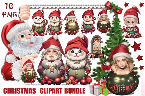 Christmas Clipart Bundle Graphic By Bundle Queen · Creative Fabrica