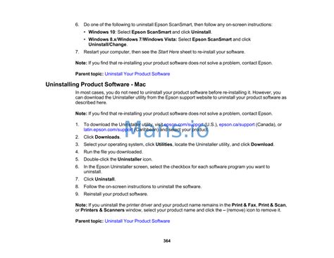 Epson Wf 7820 — Guide To Uninstalling Product Software On Windows And