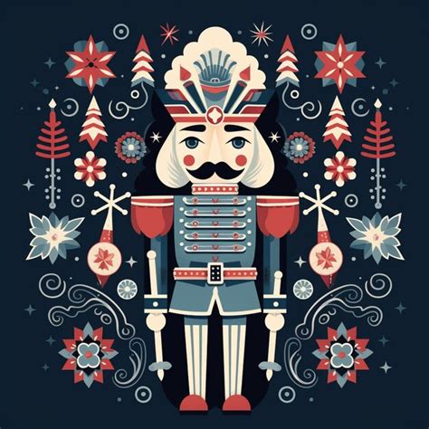 There Is A Nutcracker With A Mustache And A Mustache On His Head