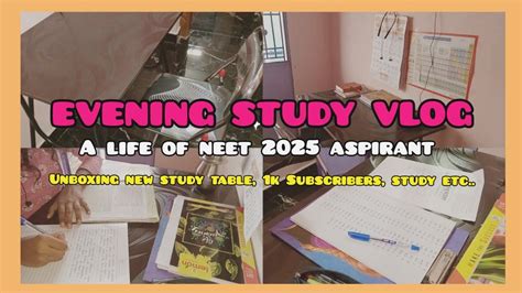 EVENING STUDY VLOG NEET 2025 ASPIRANT STUDY VLOG A LIFE OF NEET
