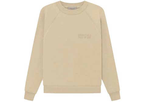 Fear Of God Essentials Crewneck Sweatshirt Sand Mens Ss23 Us
