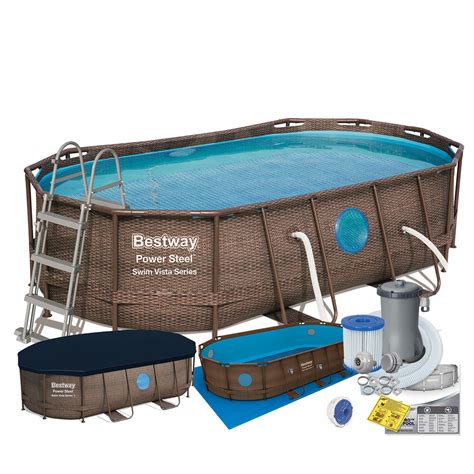 Basen stelażowy 427 x 250 x 100 cm BESTWAY nr kat 56714 - 8w1 - 488 ...