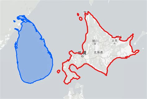 スリランカの面積は日本の何倍？日本と比較して大きさをわかりやすく解説！2ページ目 たび日和 日本 スリランカ Twice 日本