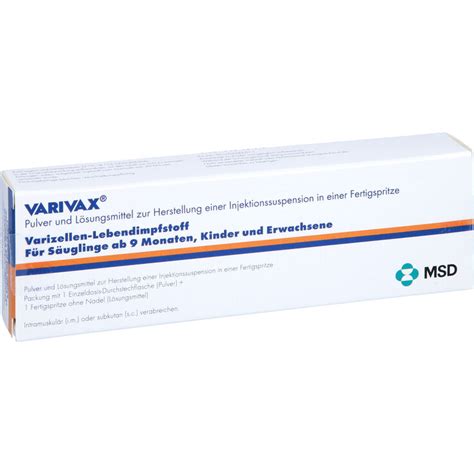 Varivax Fertigspritze Ohne Kanüle 05 Ml Auf E Rezept Kaufen Aponeo