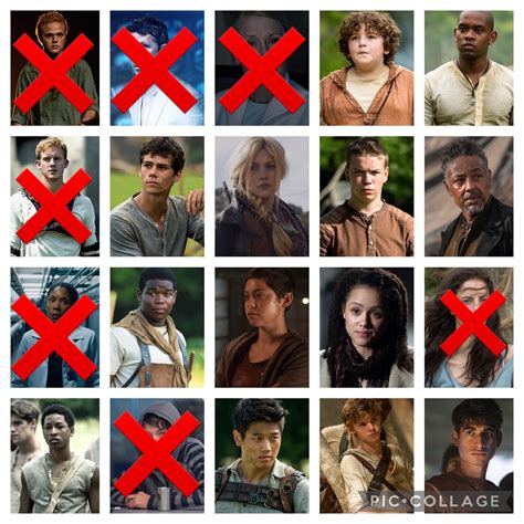 Ben Is Out Maze Runner Character Elimination Game Round 8 Vote For Your Least Favourite