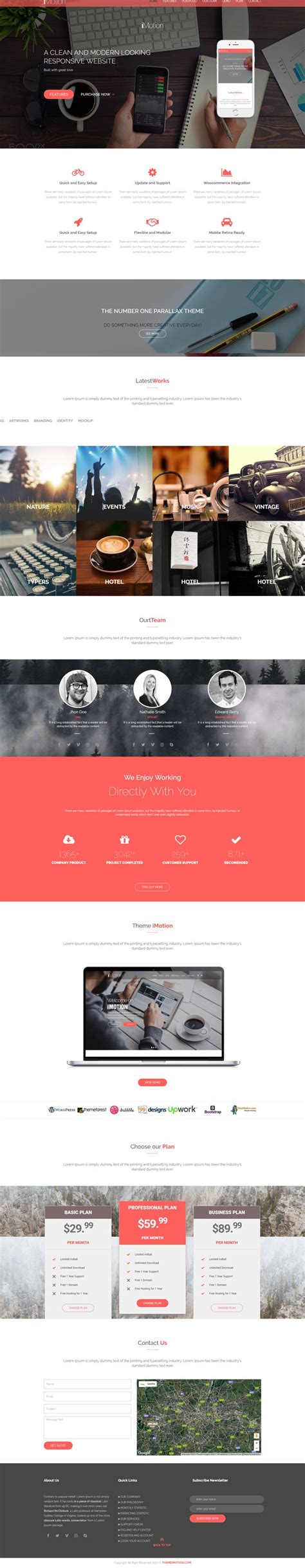 Imotion Psd Html5 Template Free Download Bootstrap Html5 Css3