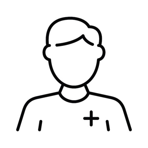 Premium Vector Male Nurse Icon Line Vector Design In Trendy Style