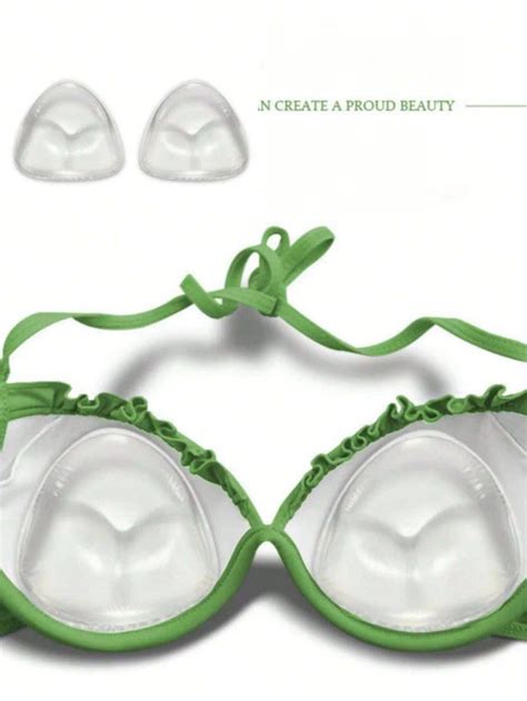 1 คู่ซิลิโคนโปร่งใส Bra Pads สามเหลี่ยมเจลใส่เต้านม Enhancer กันน้ำ