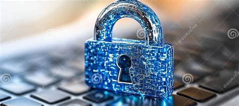 Cyber Security And Data Protection Glass Padlock On A Keyboard Symbolizing Digital Safety
