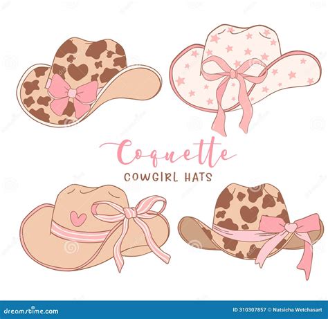 Coquette Cowgirl Boots With Pink Ribbon Bow Watercolor Aesthetic Hand