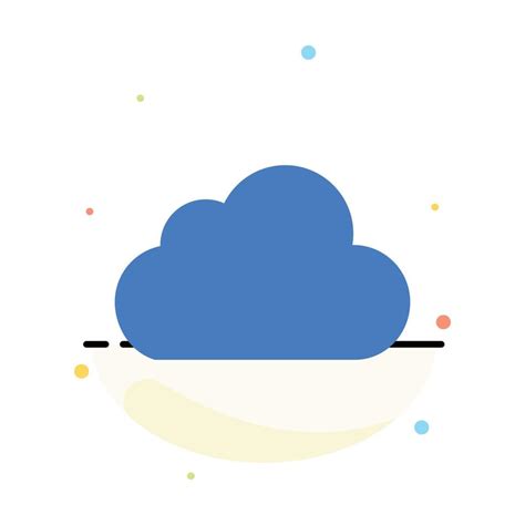 Cloud Data Storage Cloudy Abstract Flat Color Icon Template 13417354