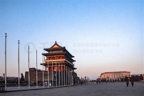 北京高清图片 清晨北京前门正阳门天安门广场帝都城楼箭楼 风景名胜免费下载 jpg格式 6000像素 编号70953467 千图网
