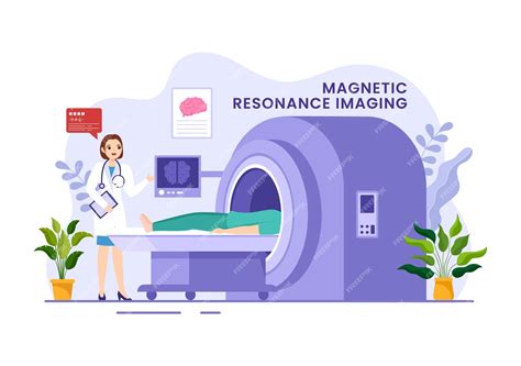 Premium Vector Mri Or Magnetic Resonance Imaging Illustration With