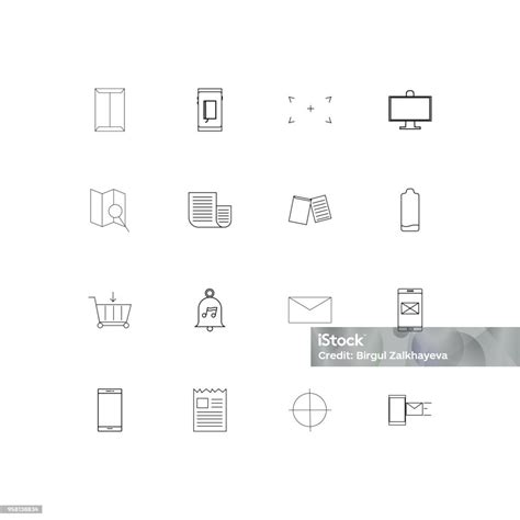 Ilustración De Conjunto De Iconos Fina Lineal Internet De Las Cosas Se