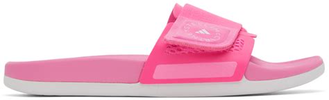 Adidas By Stella Mccartney Pink Velcro Slides Ssense Uk