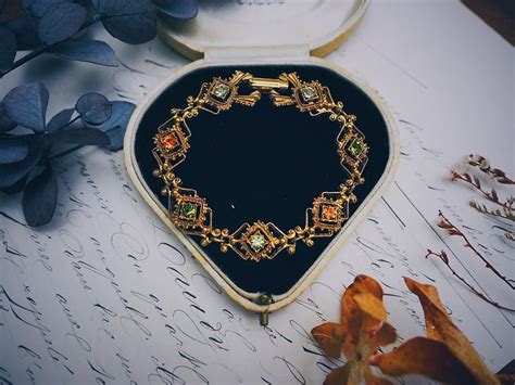 Florenza 復興風格大地色系手鍊－美國古董首飾 Vintage Jewelry 荏苒 Vintage Jewelry 古董珠寶飾品