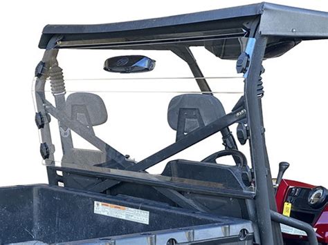 Spike Powersports Polaris Ranger Rear Windshield Ventilated And Secure Fit On Round Tubing
