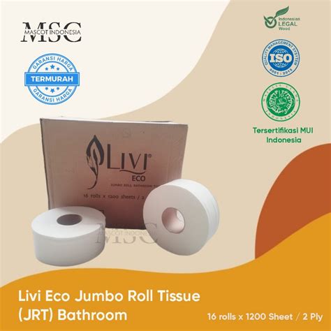 Livi Eco Toilet Jrt Tissue 16 Roll 240m Jumbo Long Roll Toilet Tissue Shopee Singapore