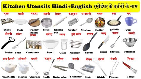 Kitchen Utensils Names In English And Hindi Besto Blog