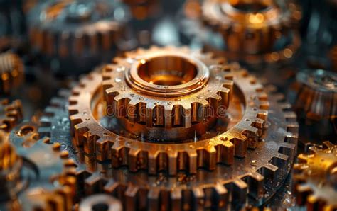Closeup Of Interlocking Gears A Close Up Shot Of Interlocking Gears Stock Image Image Of