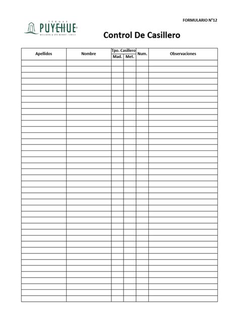 Distribucion De Casilleros Htp 012 Pdf