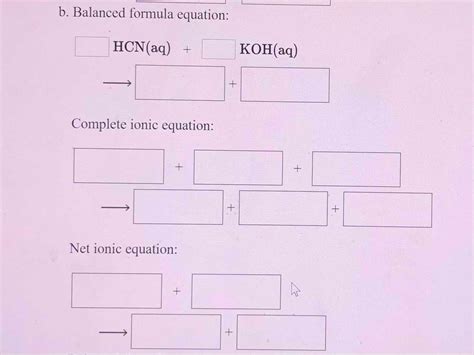 Solved Topics Write The Balanced Formula Complete Ionic