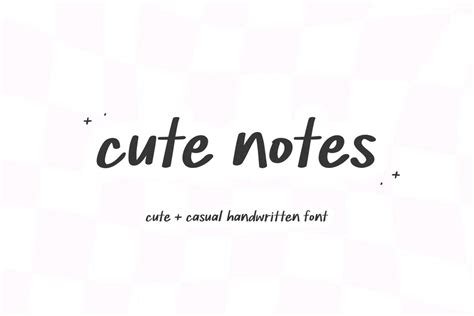 Cute Notes Cute Handwritten Font So Fontsy