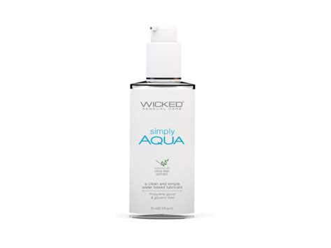 Wicked Sensual Care Simply Aqua Water Based Lubricant 2 3 Fl Oz 70 Ml